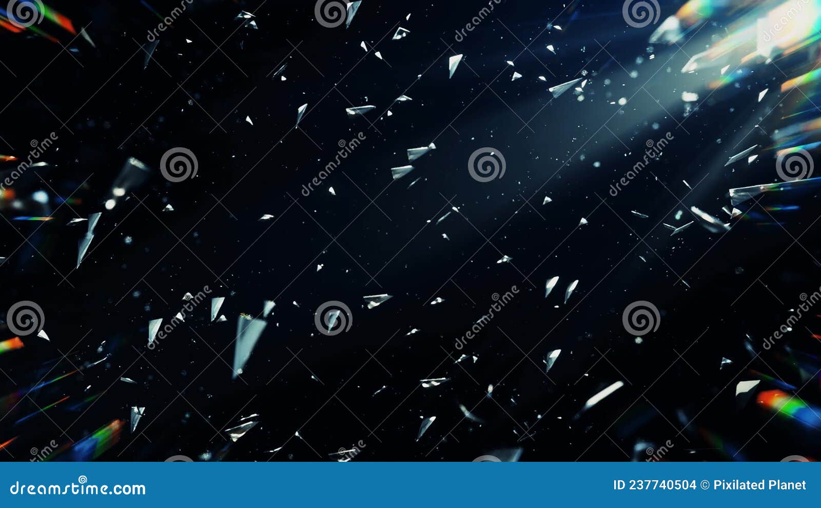 3D Animation of Broken Glass Shattering and Exploding into Shards ...