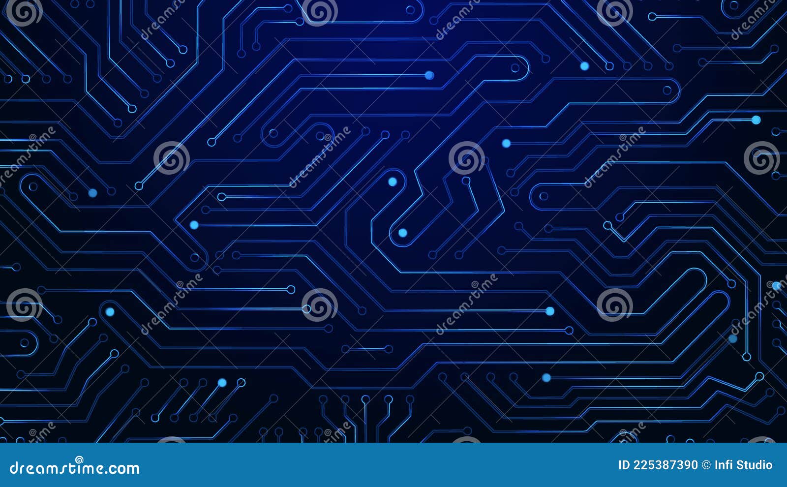 4K 3D Electronic Circuit Board. Signals Motherboard Loop Animation ...