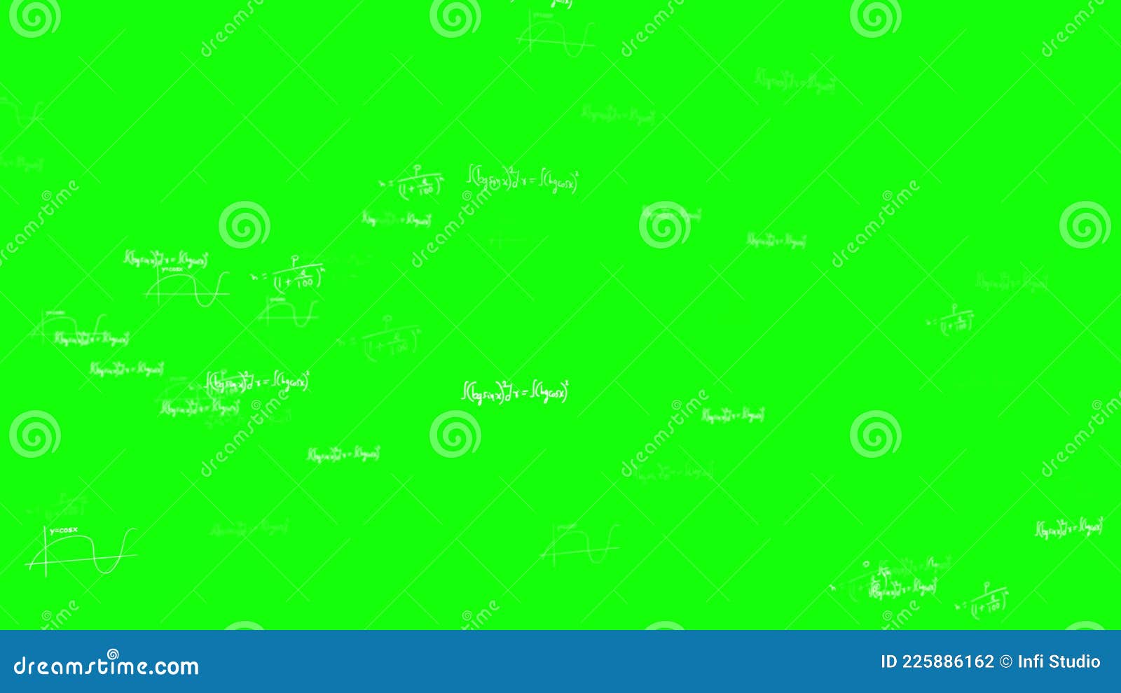 4K 3D Math Equations and Formulas Loop Animation Backgrounds. Stock ...