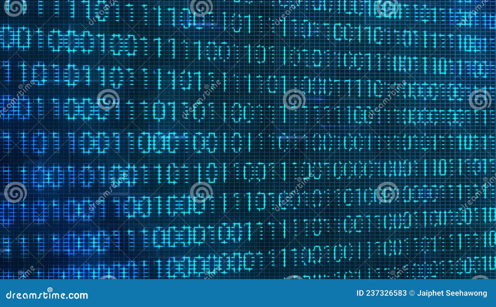 4K Digital Binary Code Random Number Grid Technology Background Stock ...
