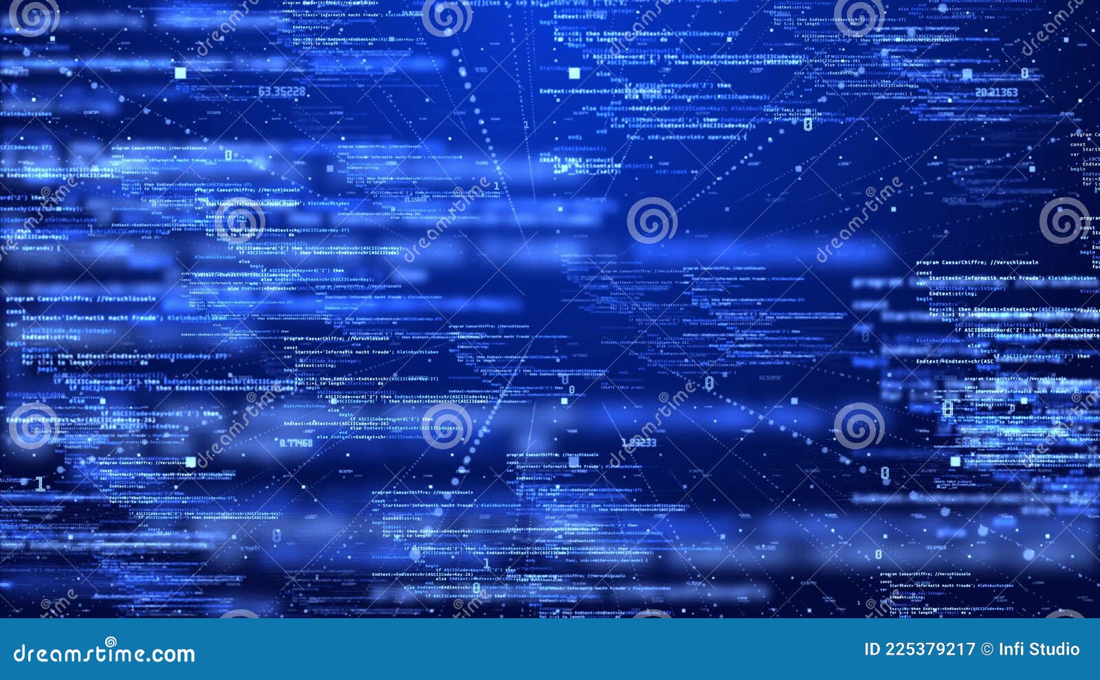 4K Digital Data Flow with Motion Create Vision of Fast Speed Transfer ...