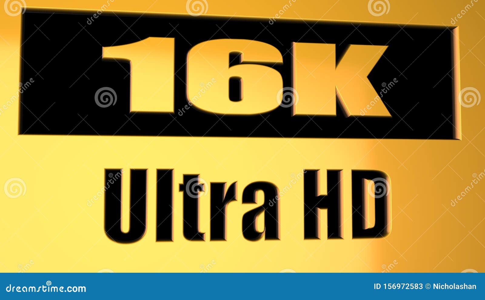 16K - Display Resolution - Computer Generated Image 3D Render Stock ...