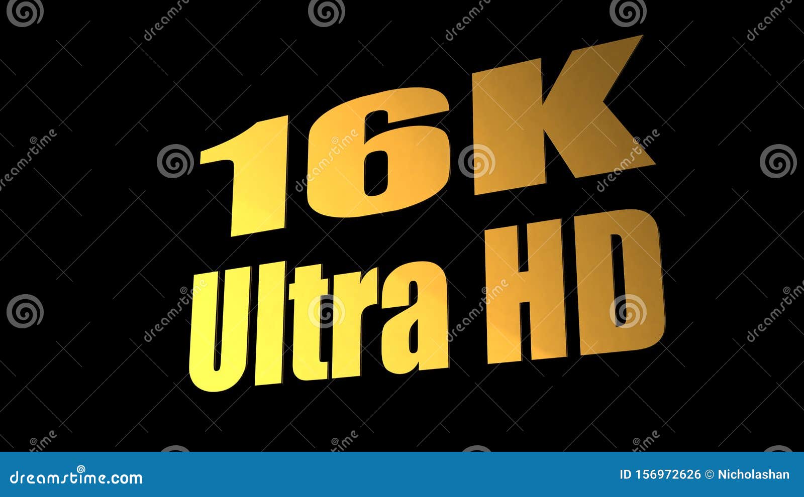 16K - Display Resolution - Computer Generated Image 3D Render Stock ...