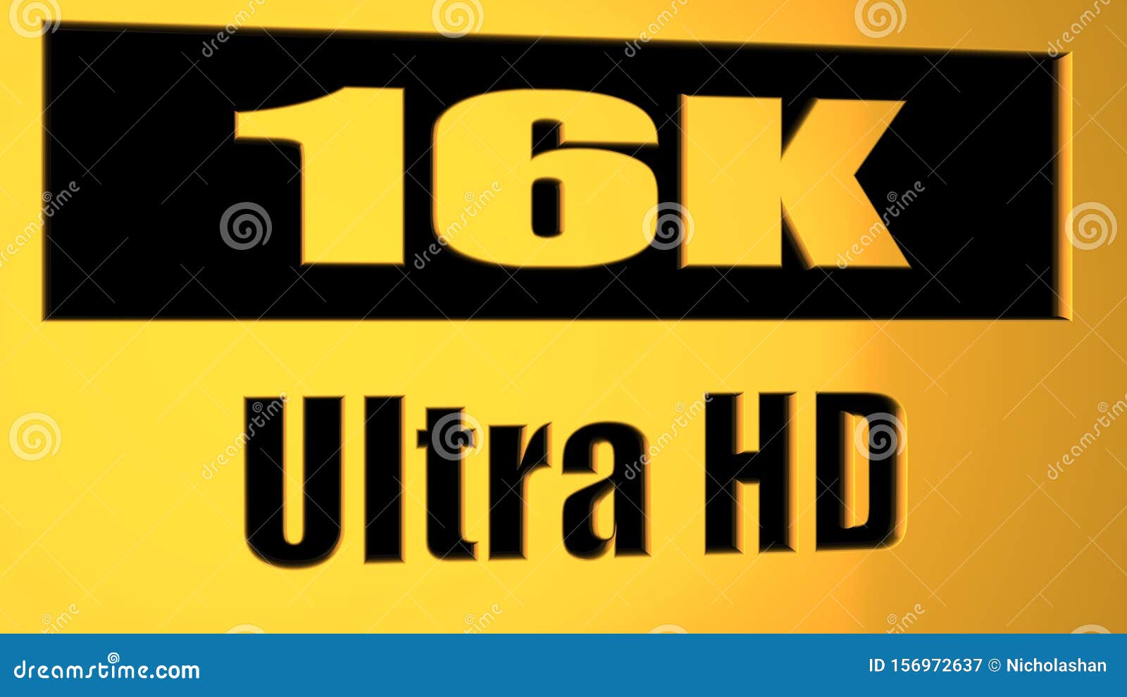 16K - Display Resolution - Computer Generated Image 3D Render Stock ...