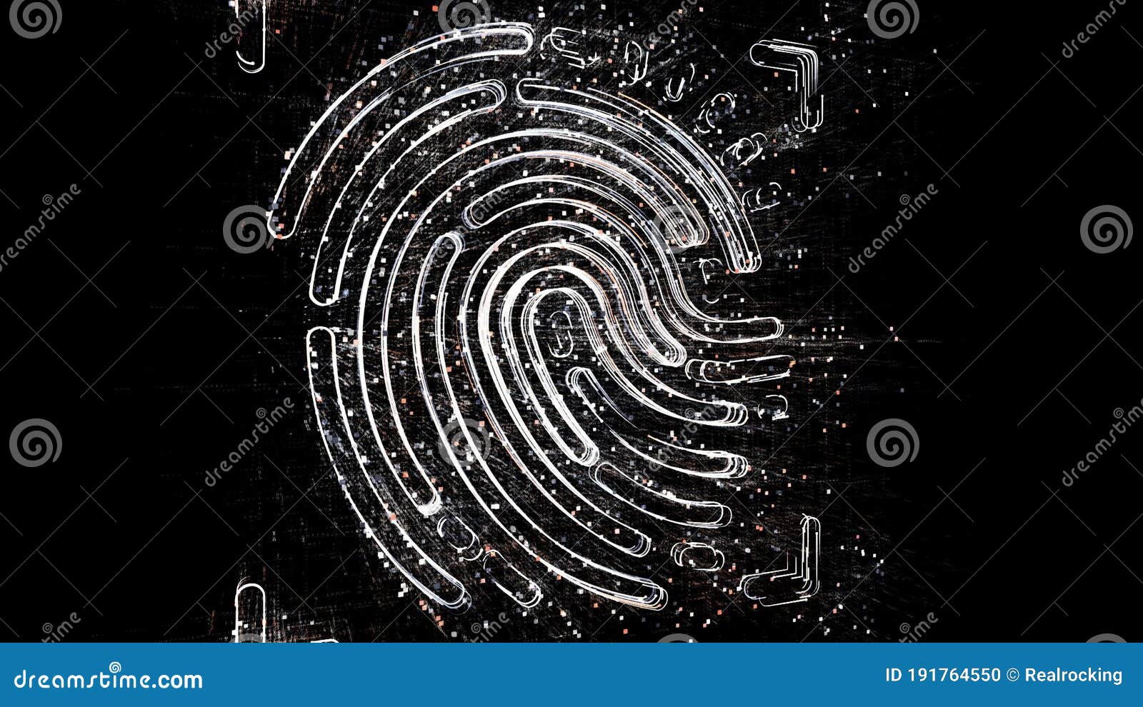4k Fingerprint Scan Security Data Encryption Logo,Matrix Binary ...