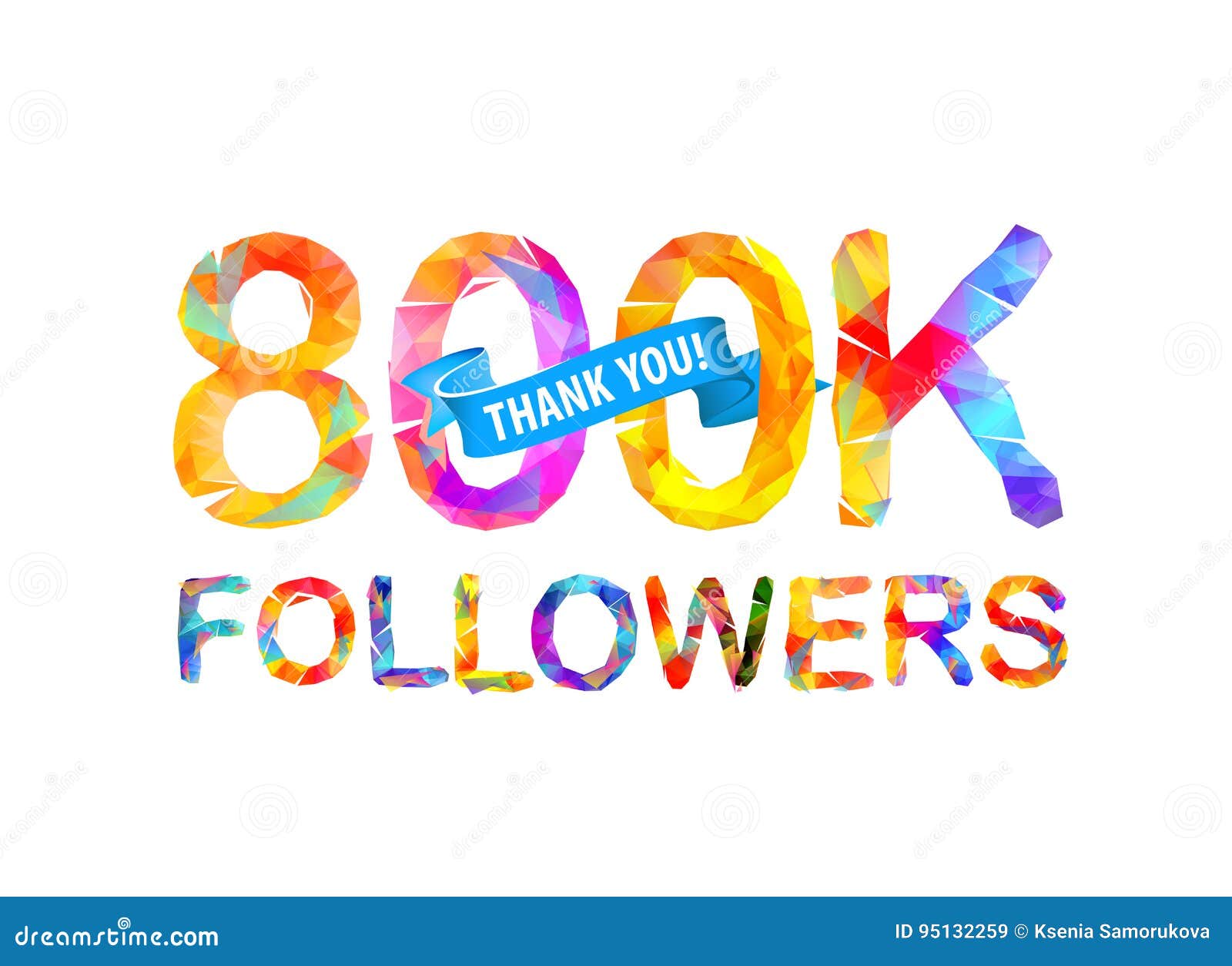 800K followers. Thank you! stock vector. Illustration of 800k - 95132259