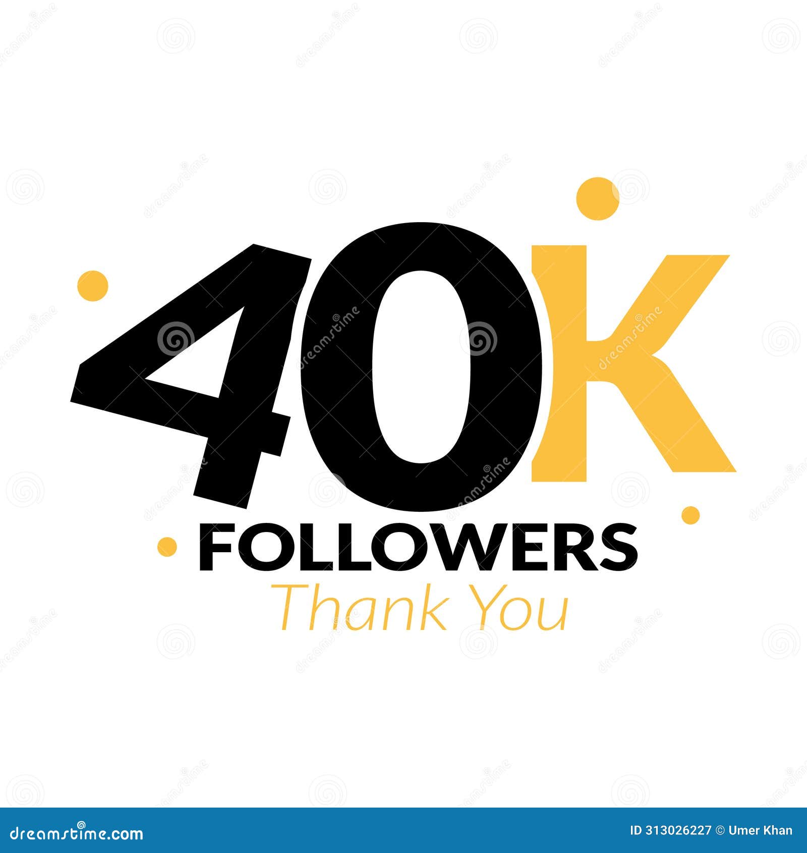 40k Followers Vector Logo Design Icon Vector. Thanks for 40k Followers ...