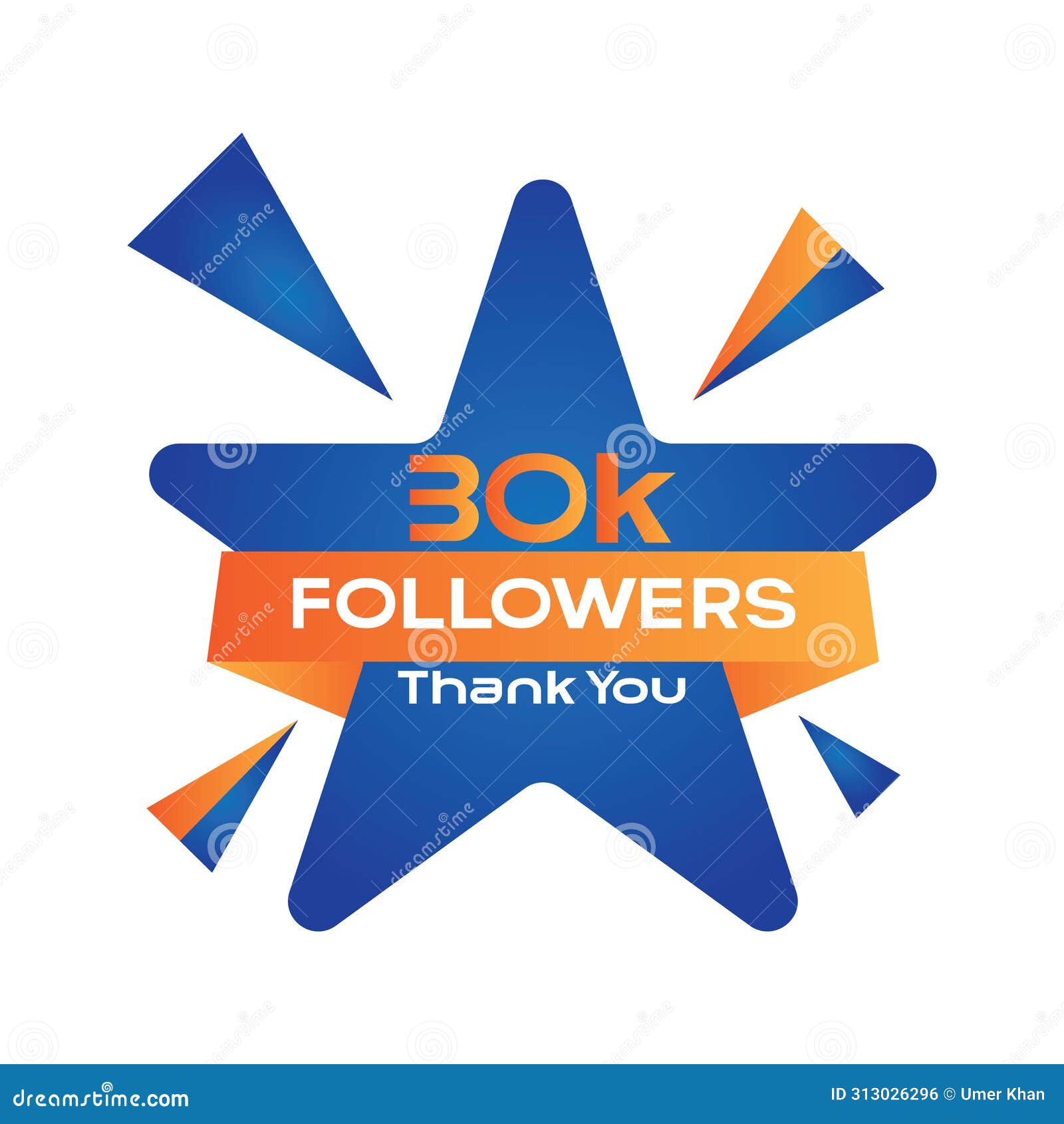 30k Followers Vector Logo Design Icon Vector. Stock Photography ...