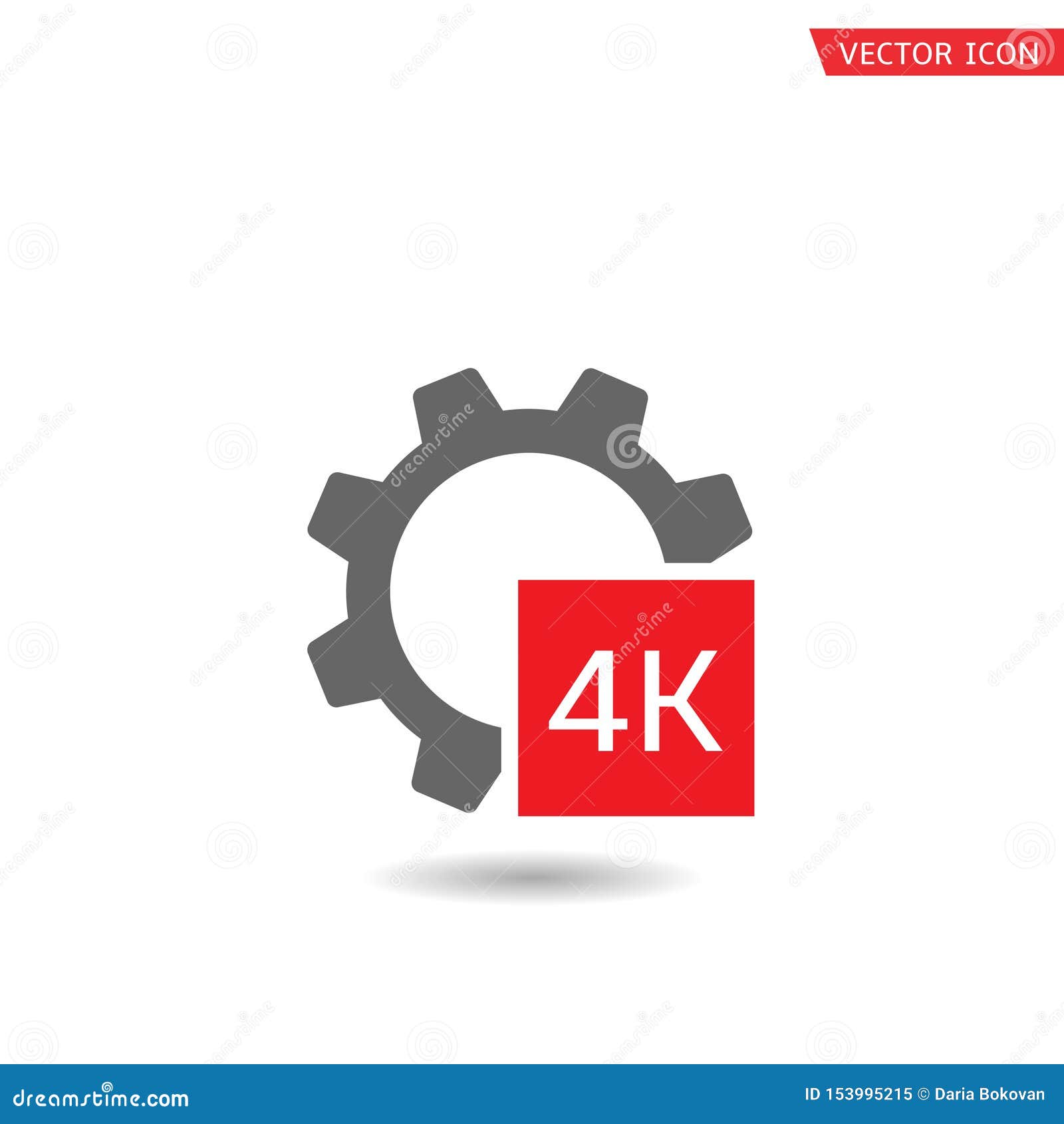 4K format icon stock illustration. Illustration of high - 153995215