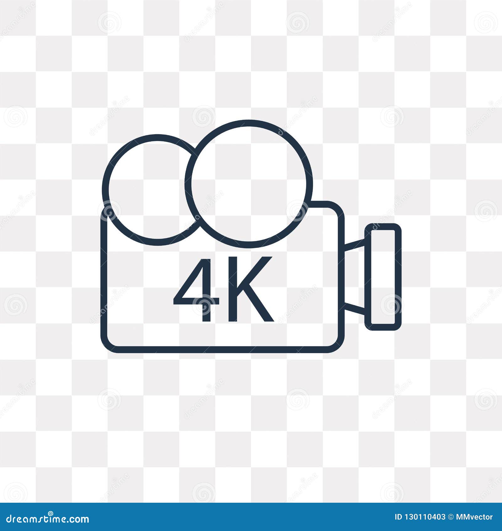4K FullHD Vector Icon Isolated On Transparent Background, 4K FullHD ...