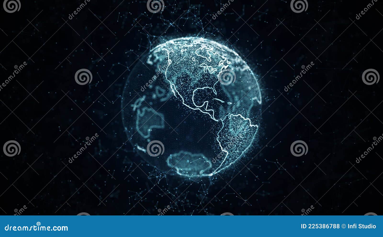 4K Futuristic Digital Data Globe Earth Map Cybersecurity and Technology ...
