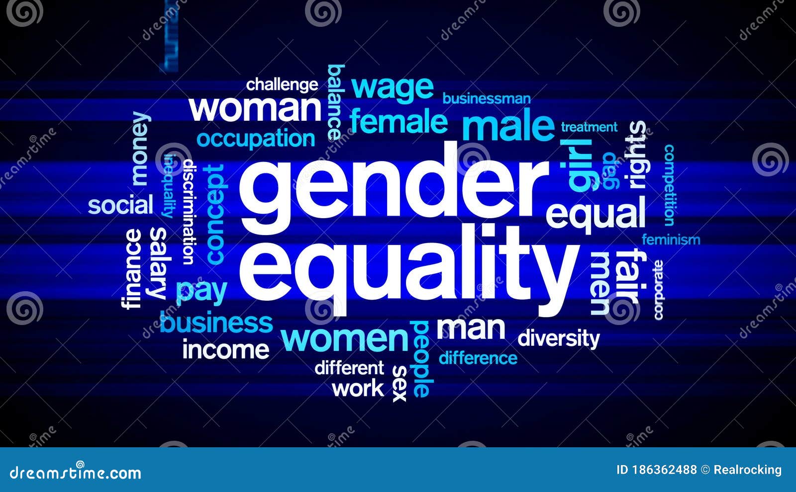 4k Gender Equality Animated Tag Word Cloud,Text Design Animation. Stock ...