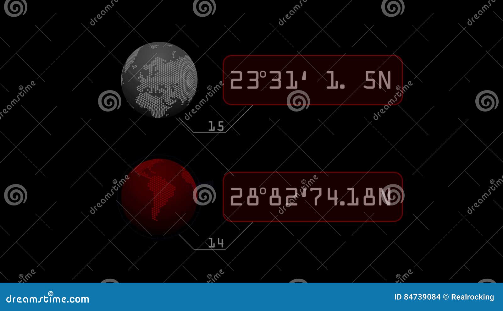 4k Global GPS Data Detect Earth Map Military Radar GPS Navigation ...