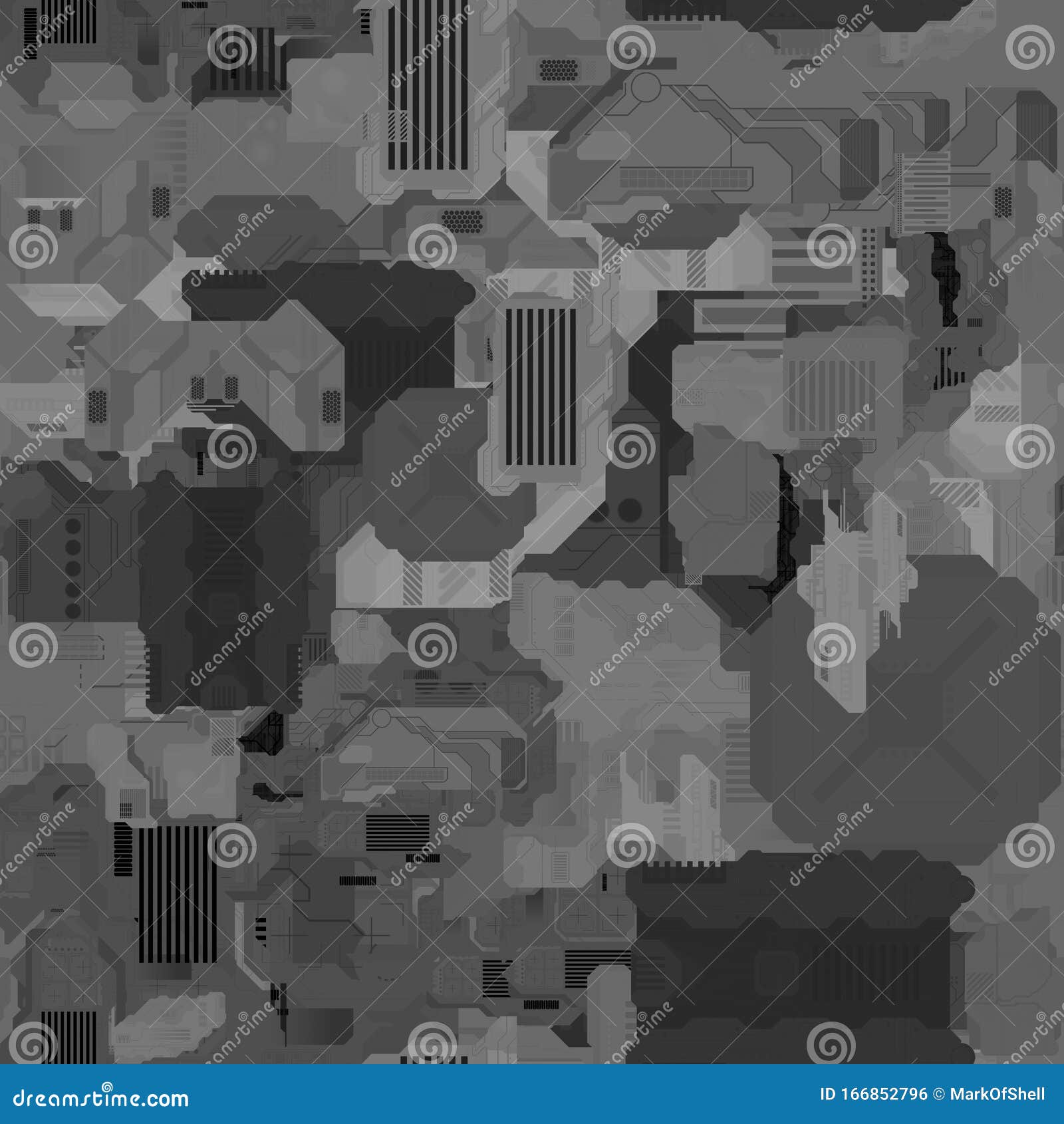 8K Greyscale Tech City Cyberpunk Displacement Map Texture for 3d ...