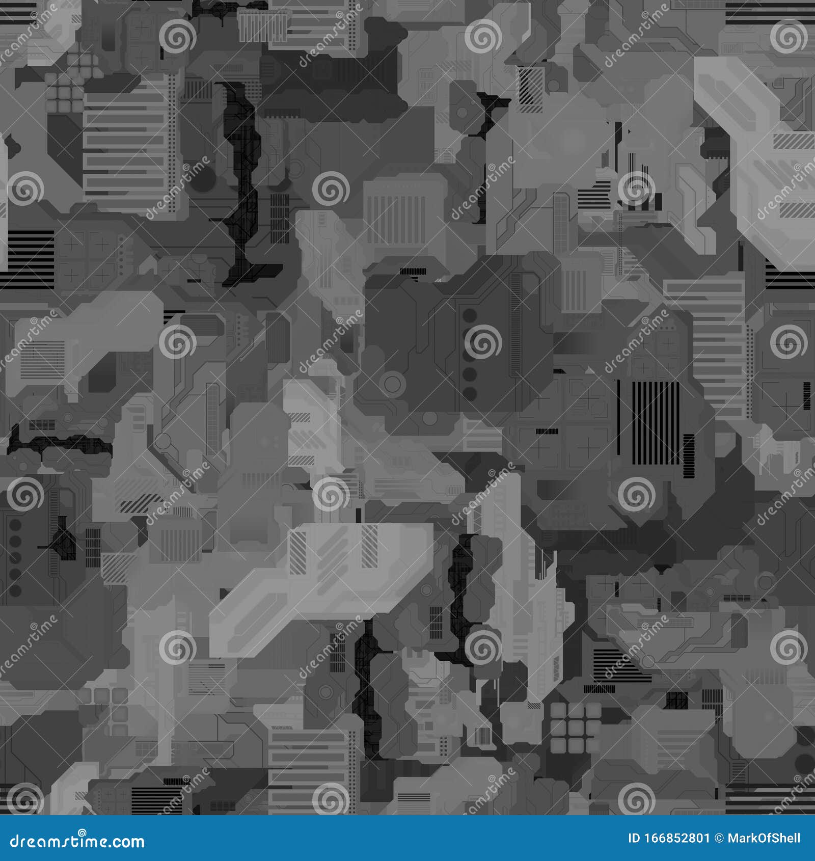 8K Greyscale Tech City Cyberpunk Displacement Map Texture For 3d ...