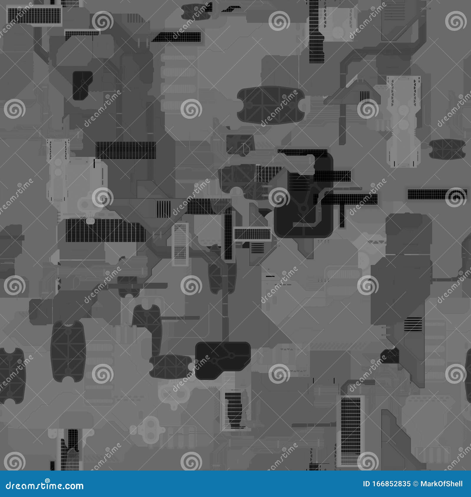 8K Greyscale Tech City Cyberpunk Displacement Map Texture for 3d ...