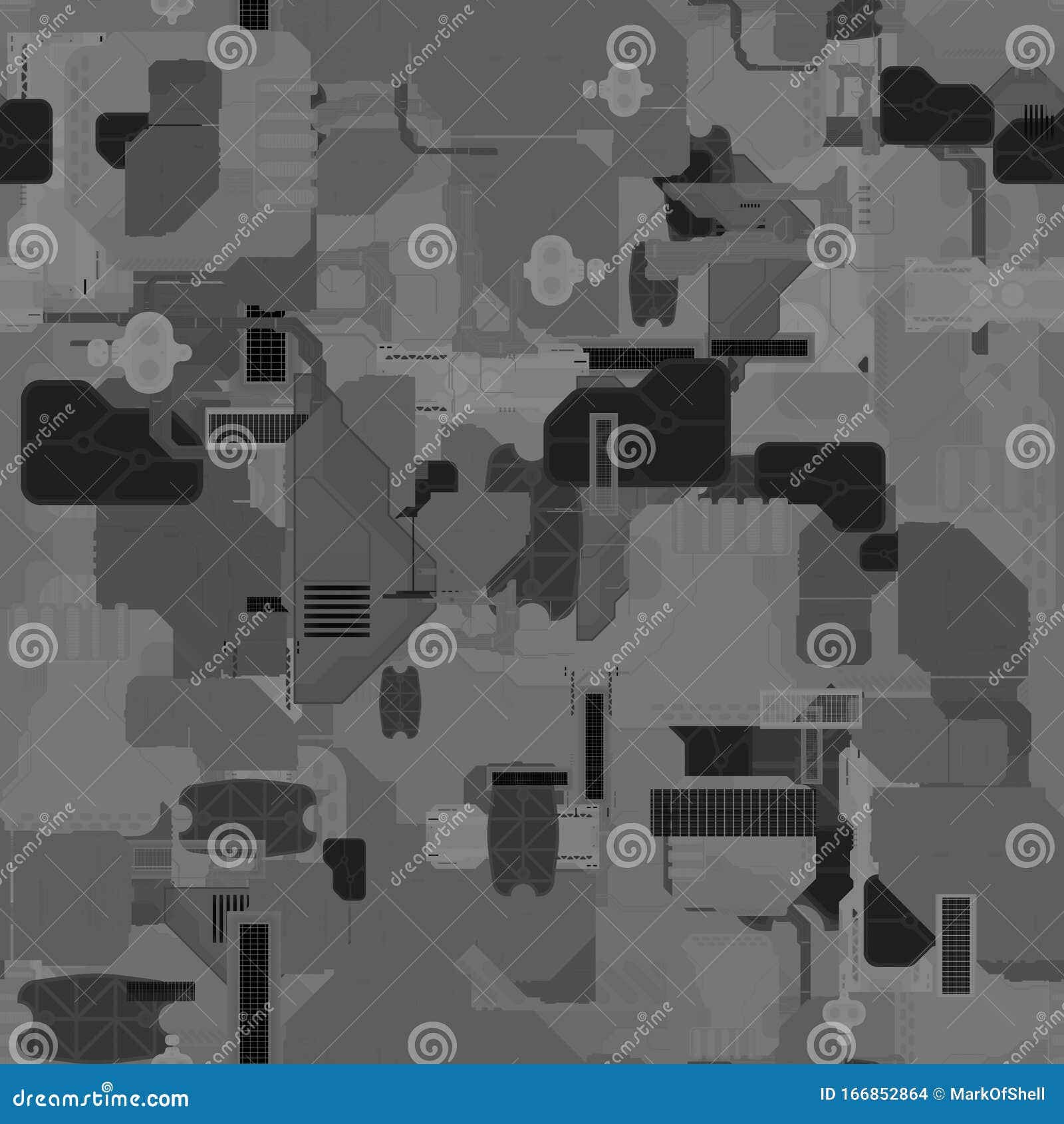 8K Greyscale Tech City Cyberpunk Displacement Map Texture for 3d ...