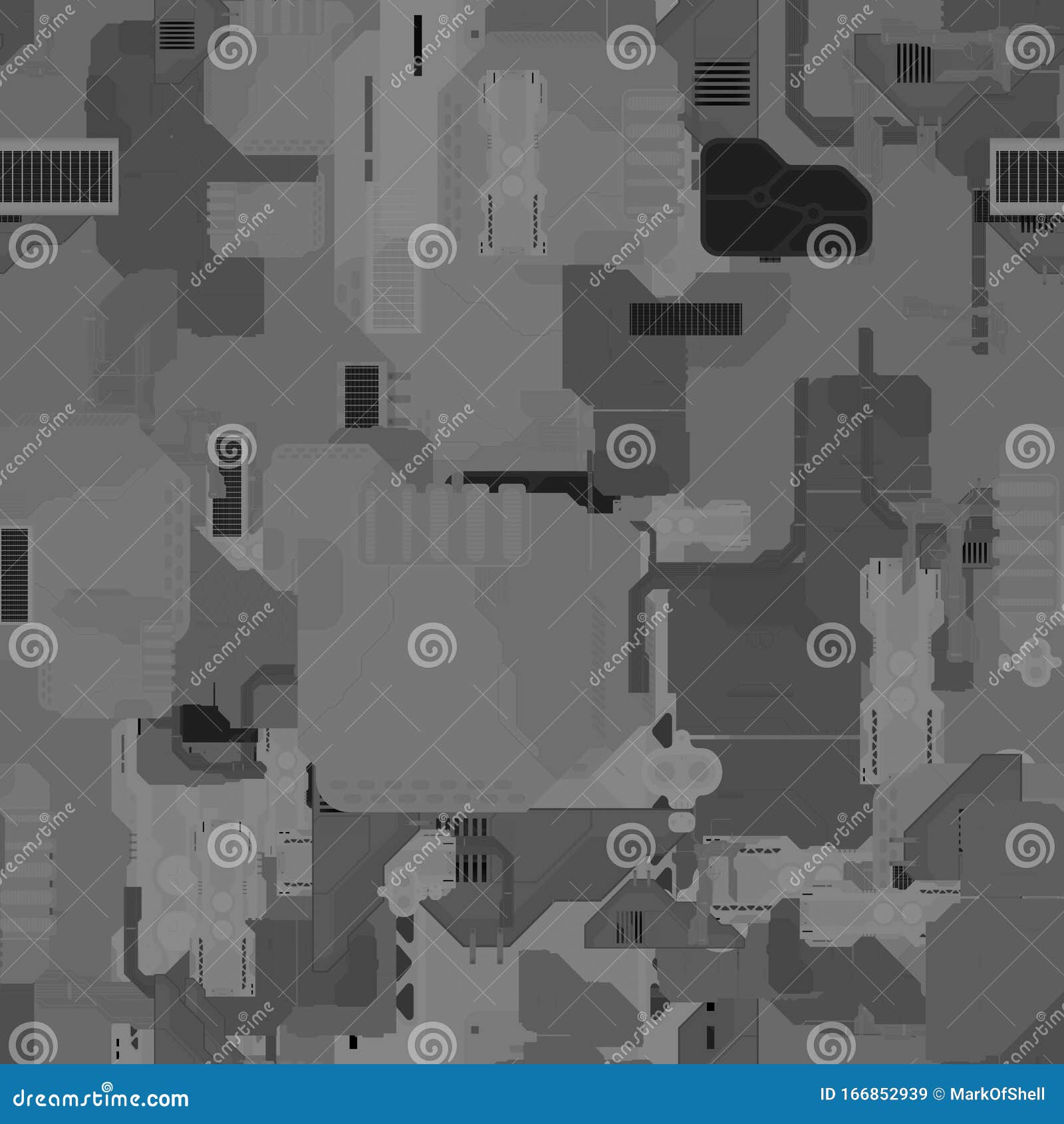 8K Greyscale Tech City Cyberpunk Displacement Map Texture for 3d ...