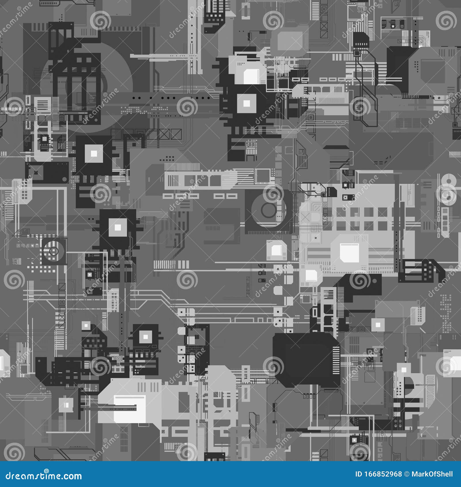 8K Greyscale Tech City Cyberpunk Displacement Map Texture for 3d ...