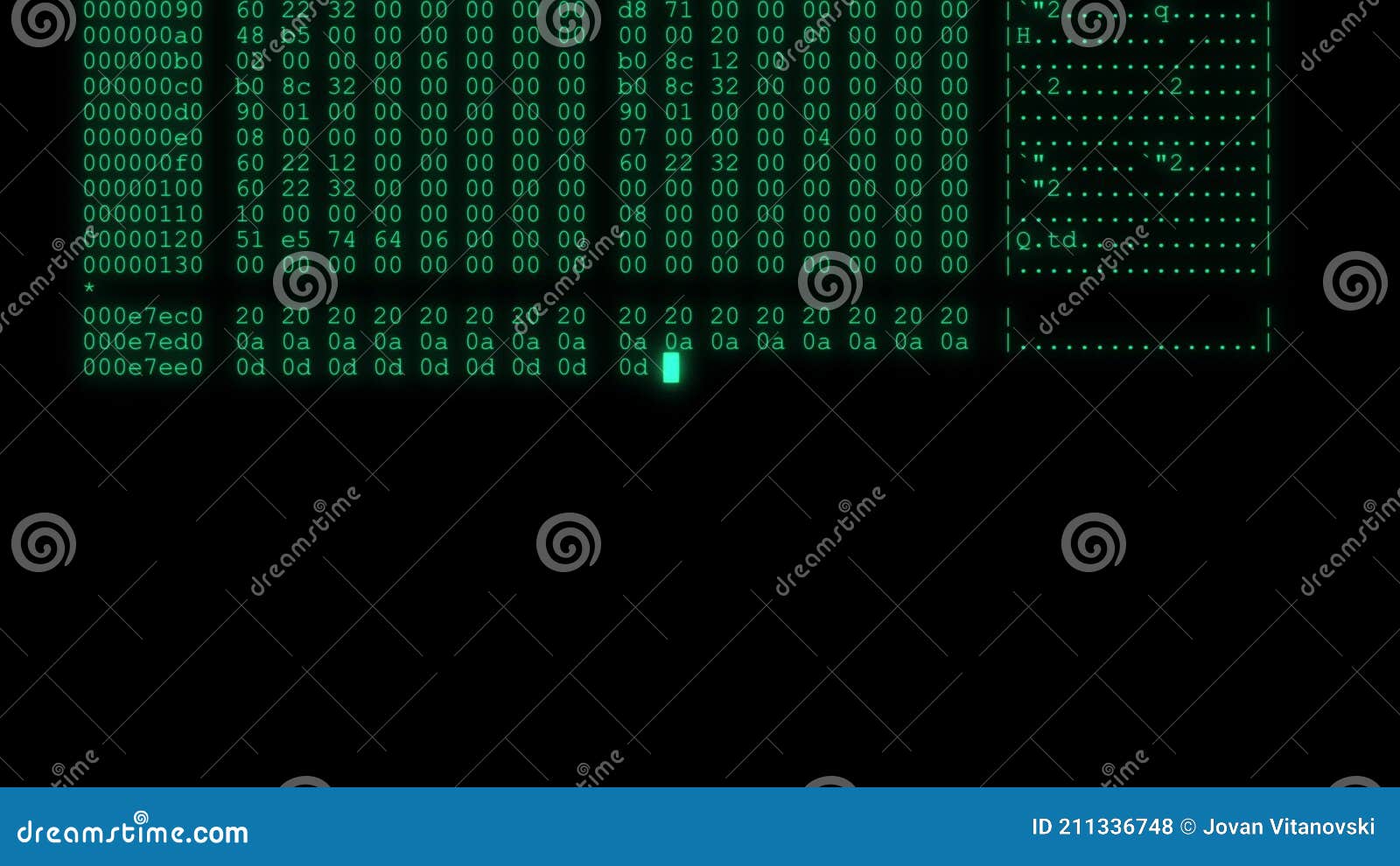 Hacker Code Running Down a Computer Screen Terminal Stock Footage ...