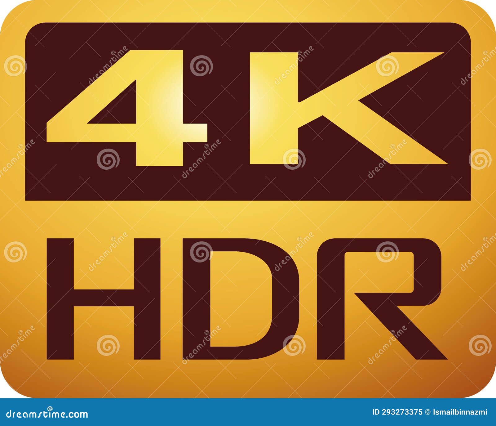 (4K HDR Sign on White Background [Converted].eps Stock Vector ...