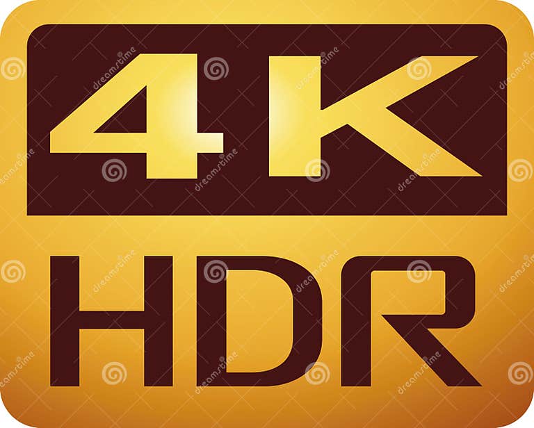 (4K HDR Sign on White Background [Converted].eps Stock Vector ...