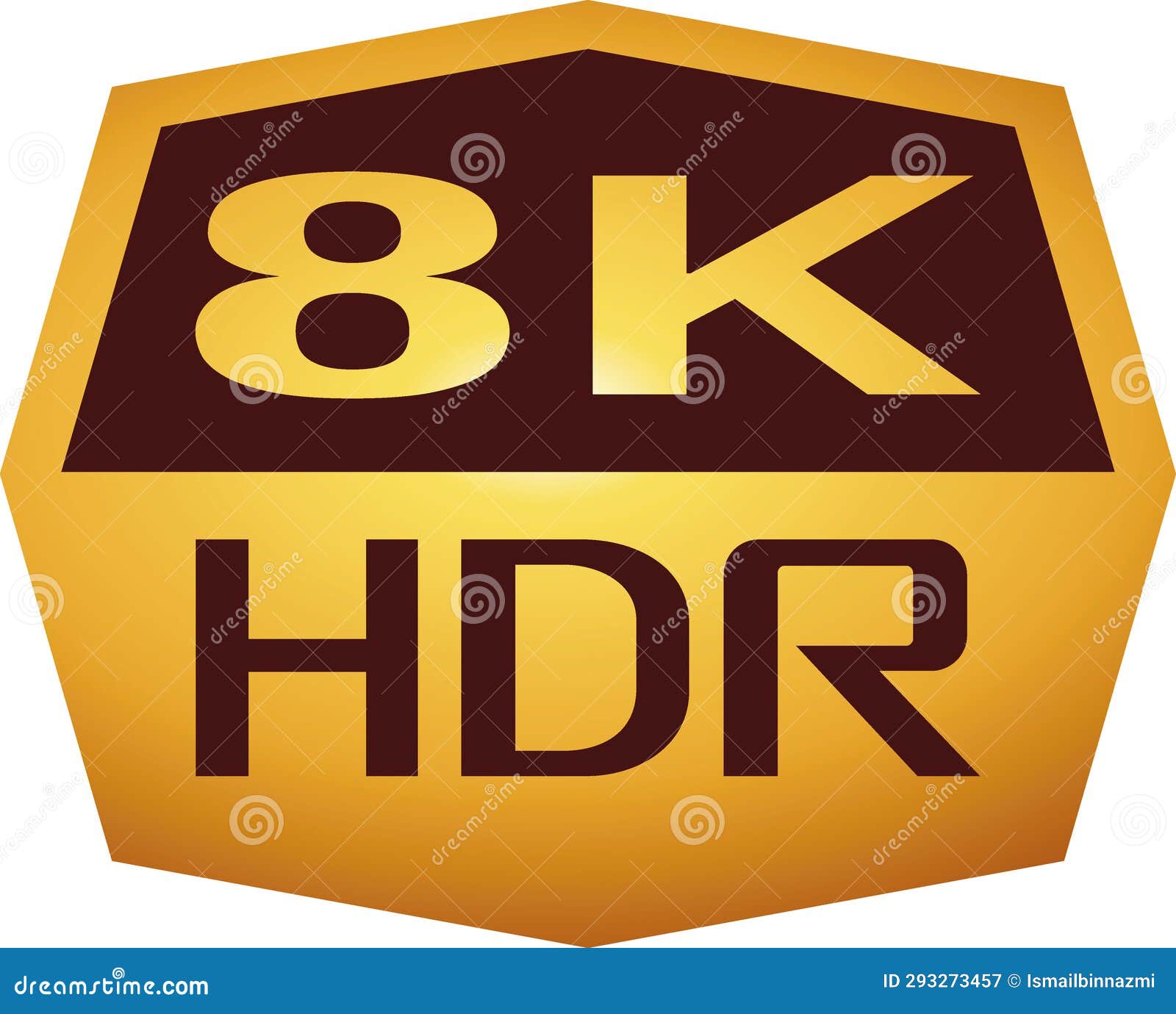 (8K HDR TV Video Sign on White Background [Converted].eps Stock Vector ...