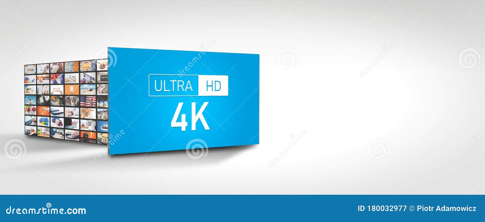 4K High Resolution Television. TV Multimedia Panel Stock Image - Image ...