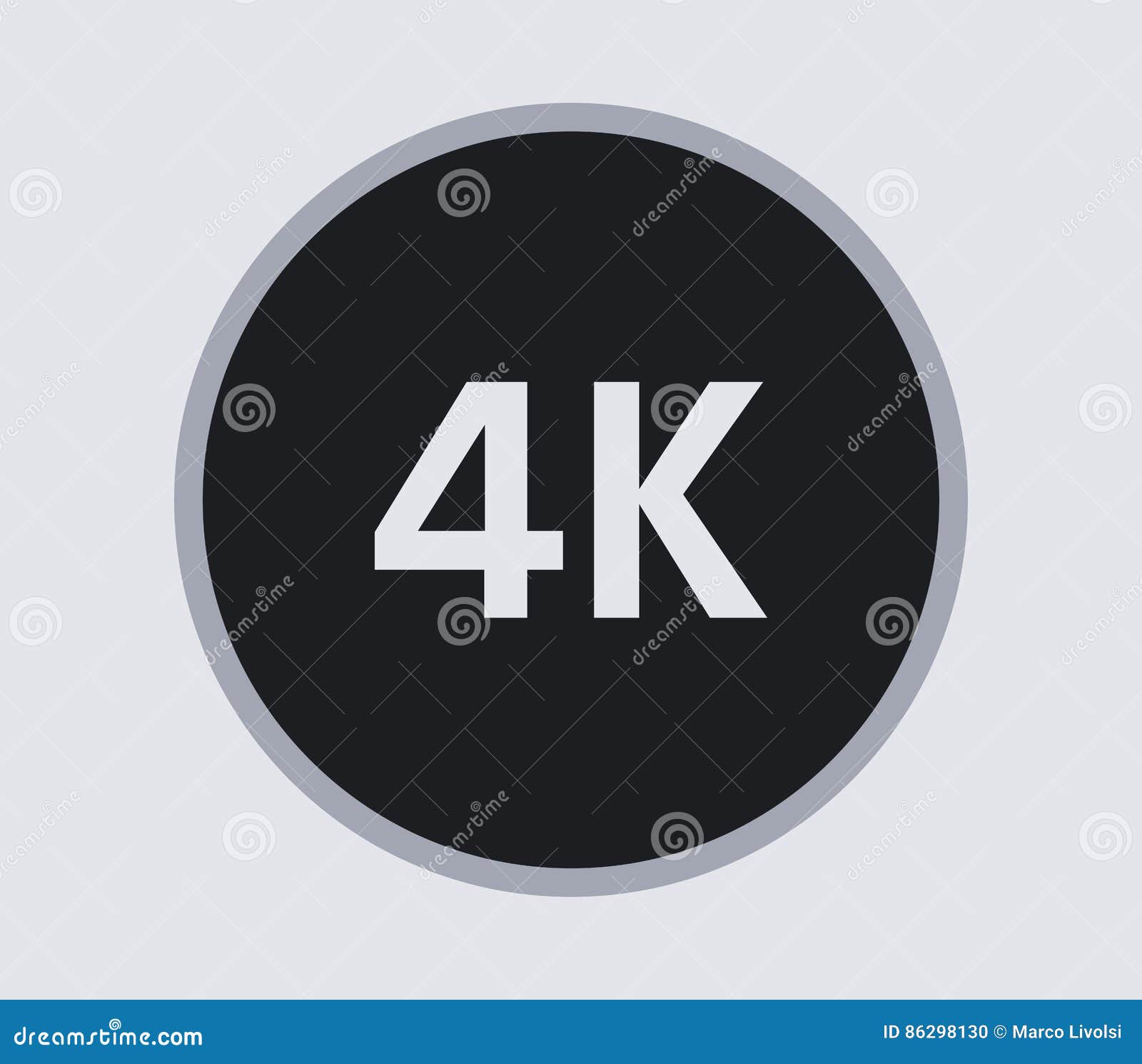 4k icon illustrated stock illustration. Illustration of frame - 86298130