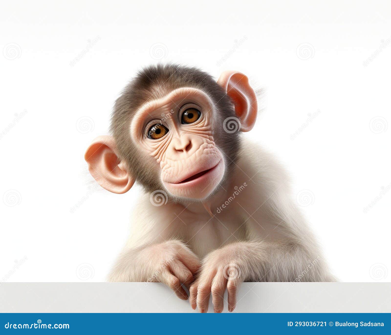 Realistic Monkey On Dark Background AI Generated Royalty-Free ...