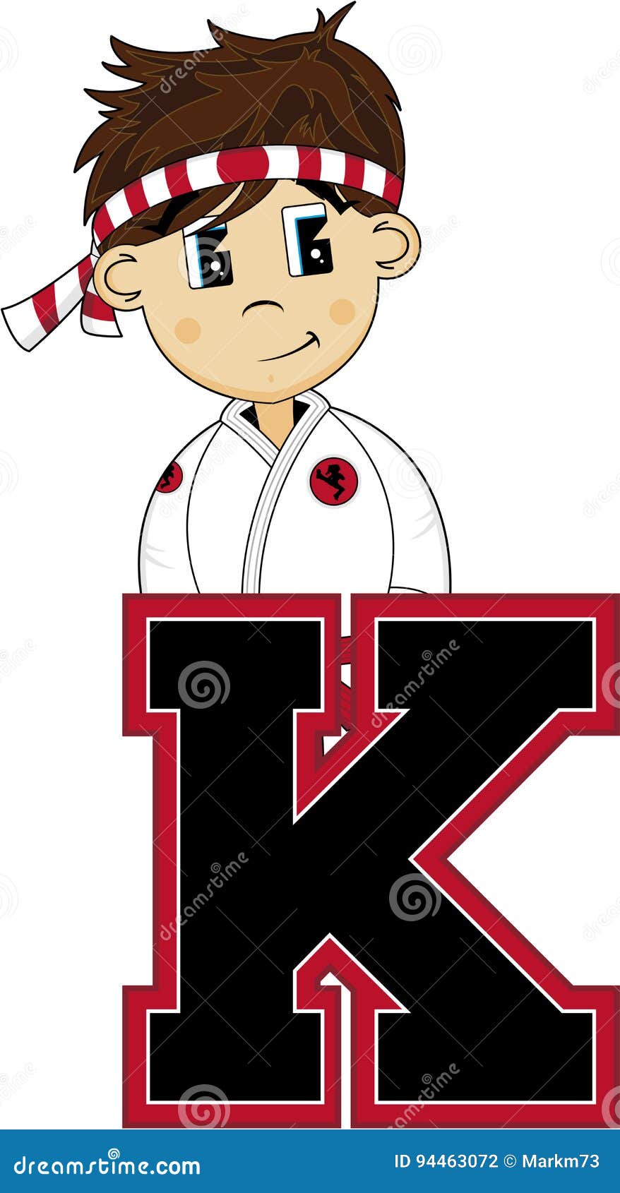 K is for Karate stock vector. Illustration of kungfu - 94463072