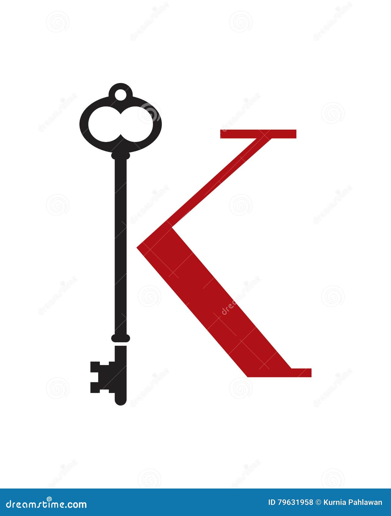 K Key stock vector. Illustration of residential, realtor - 79631958