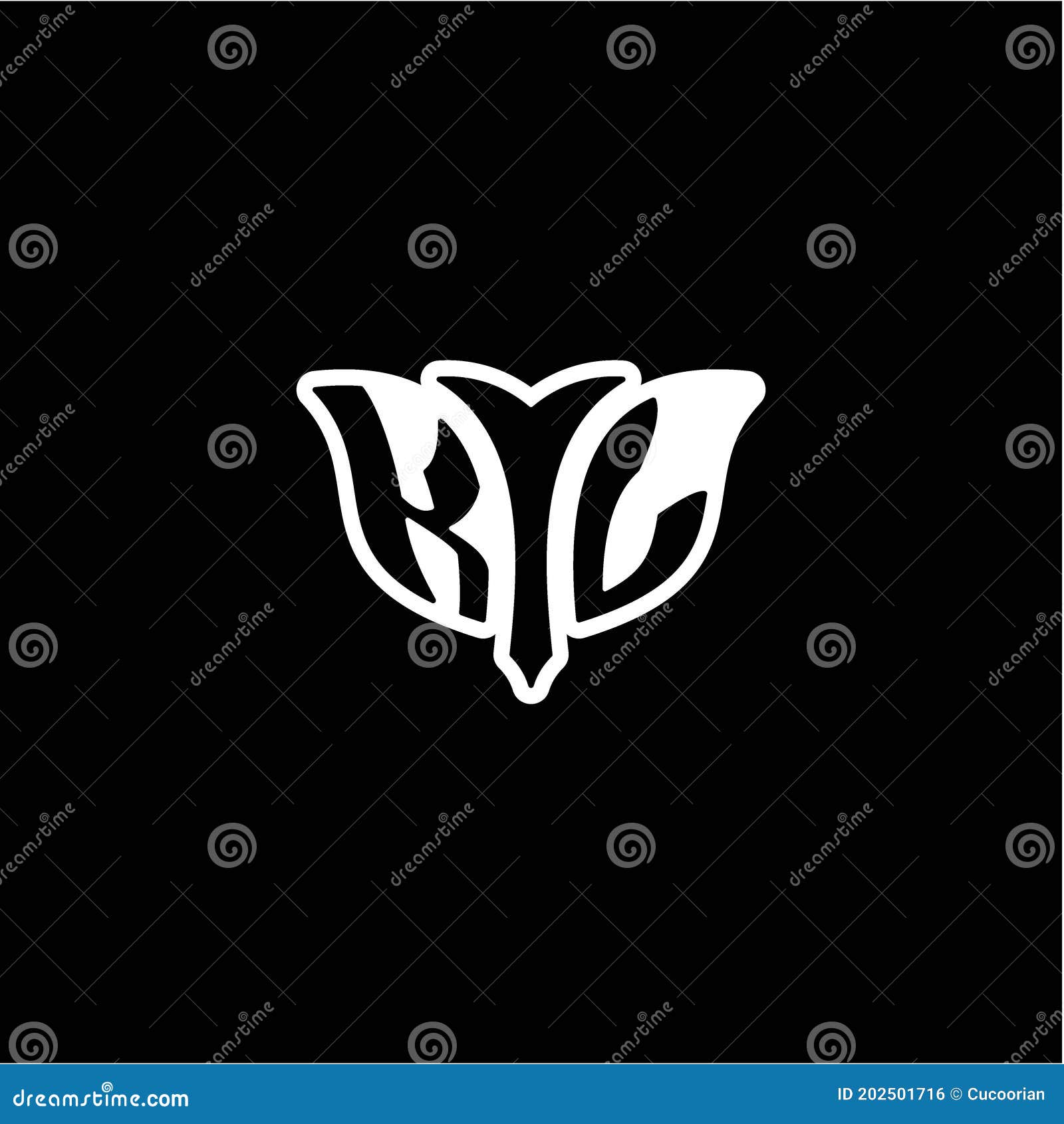 K L Initials Bow Arrow, Simple Modern Minimalist Design. Black and ...