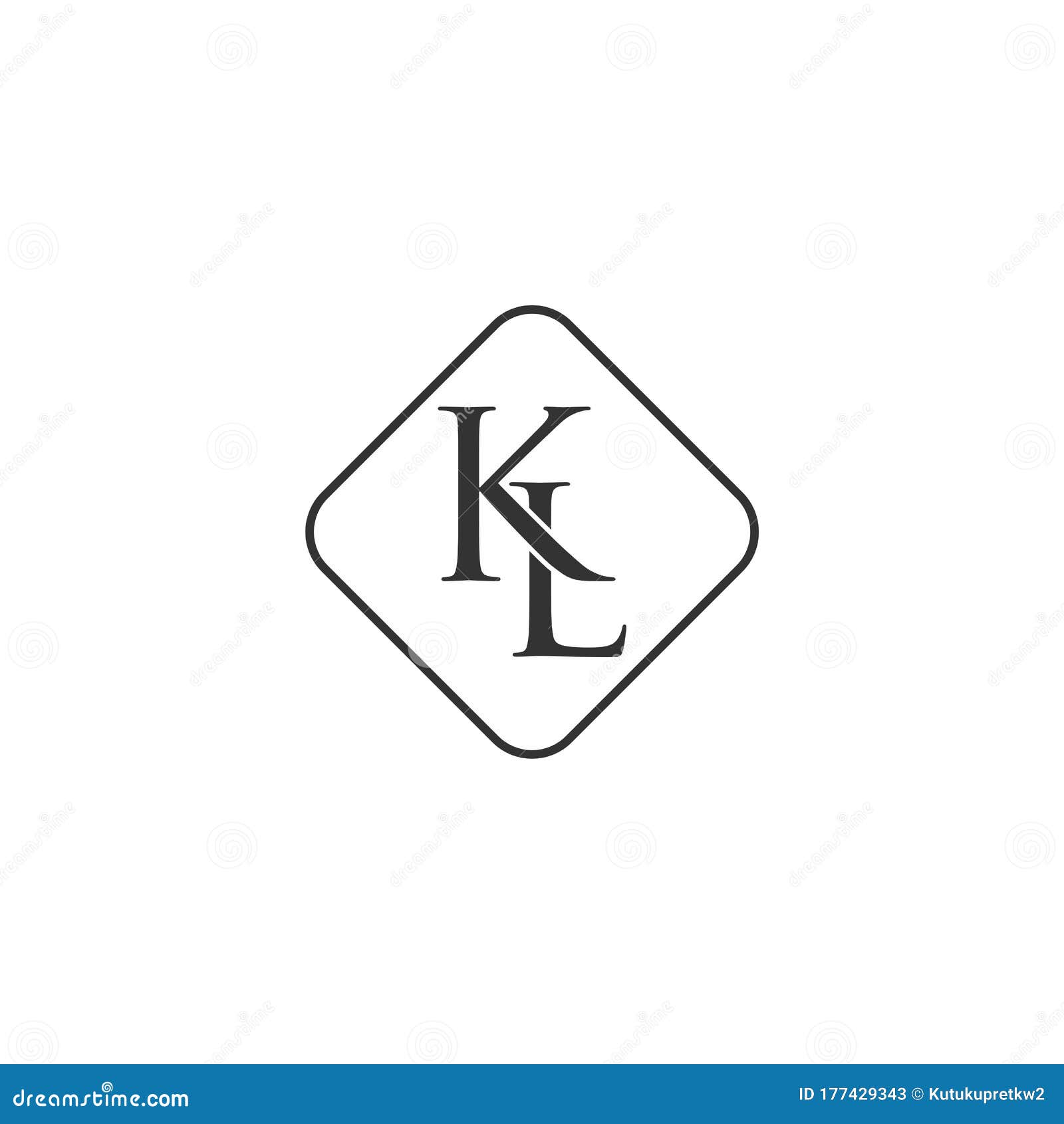 K L Letter Diamond Shape Logo Template Illustration Design. Vector EPS ...