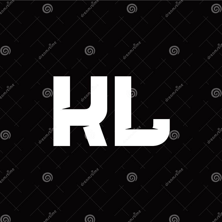 K L Letter Monogram Style Initial Logo Template Stock Vector ...