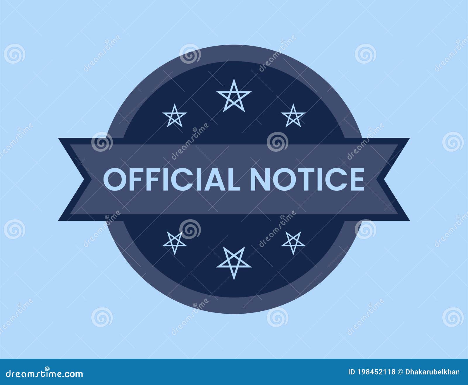 Official Notice Badge Vector Illustration, Official Notice Stamp Stock ...
