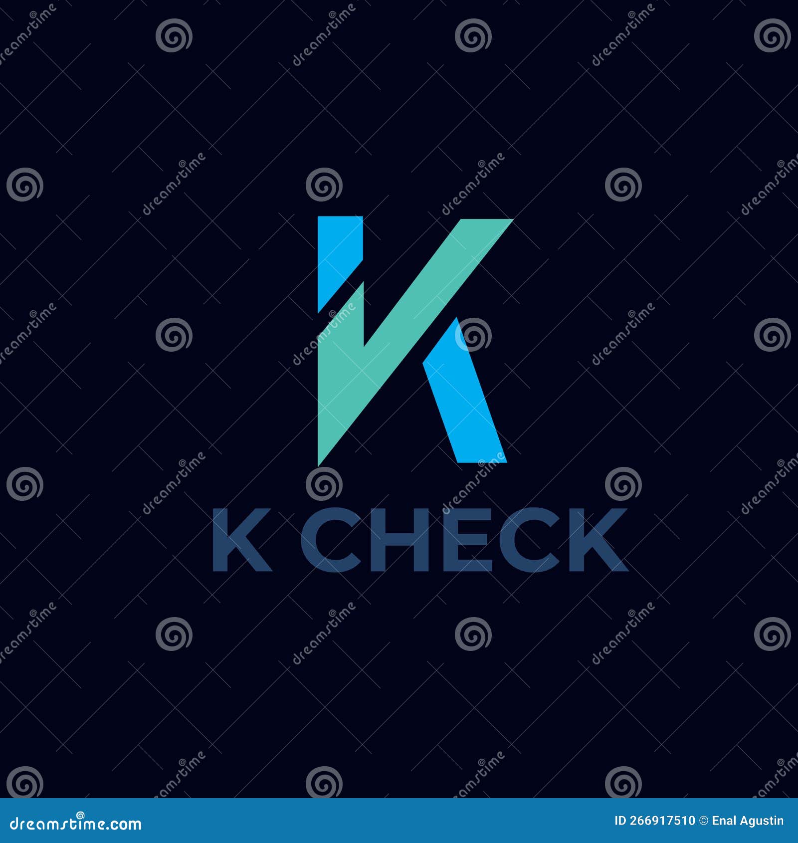 K Letter Checklist Logo Design Stock Vector - Illustration of correct ...