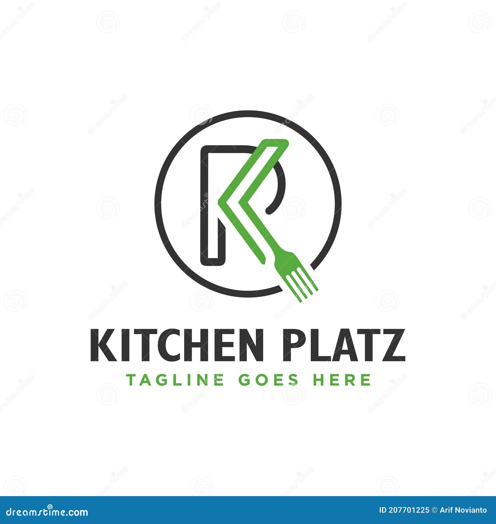 K Letter Food Restaurant Logo Stock Vector - Illustration of initials ...