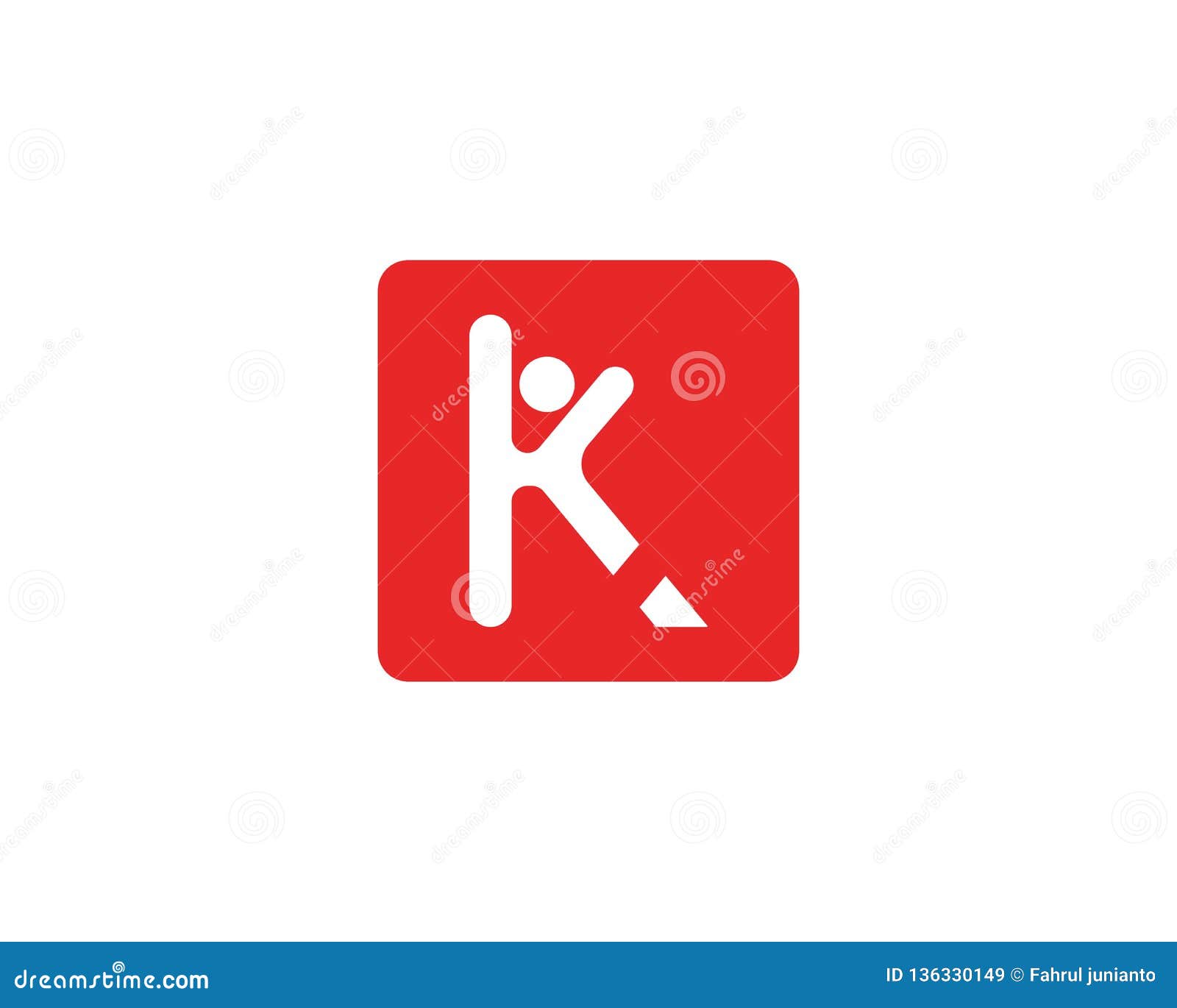 K Letter Human Logo Design Concept Stock Vector - Illustration of ...
