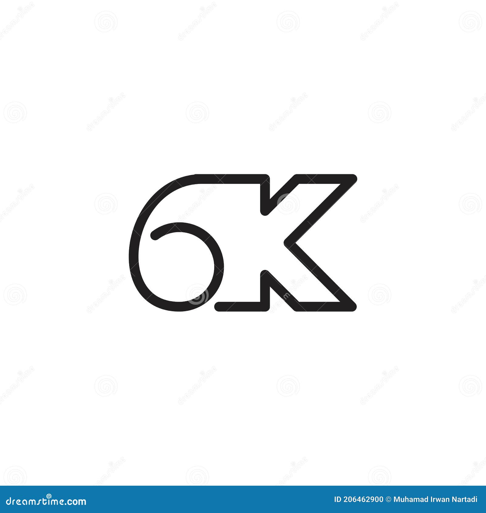 6k Letter Icon Logo Vector Template Stock Vector - Illustration of sign ...