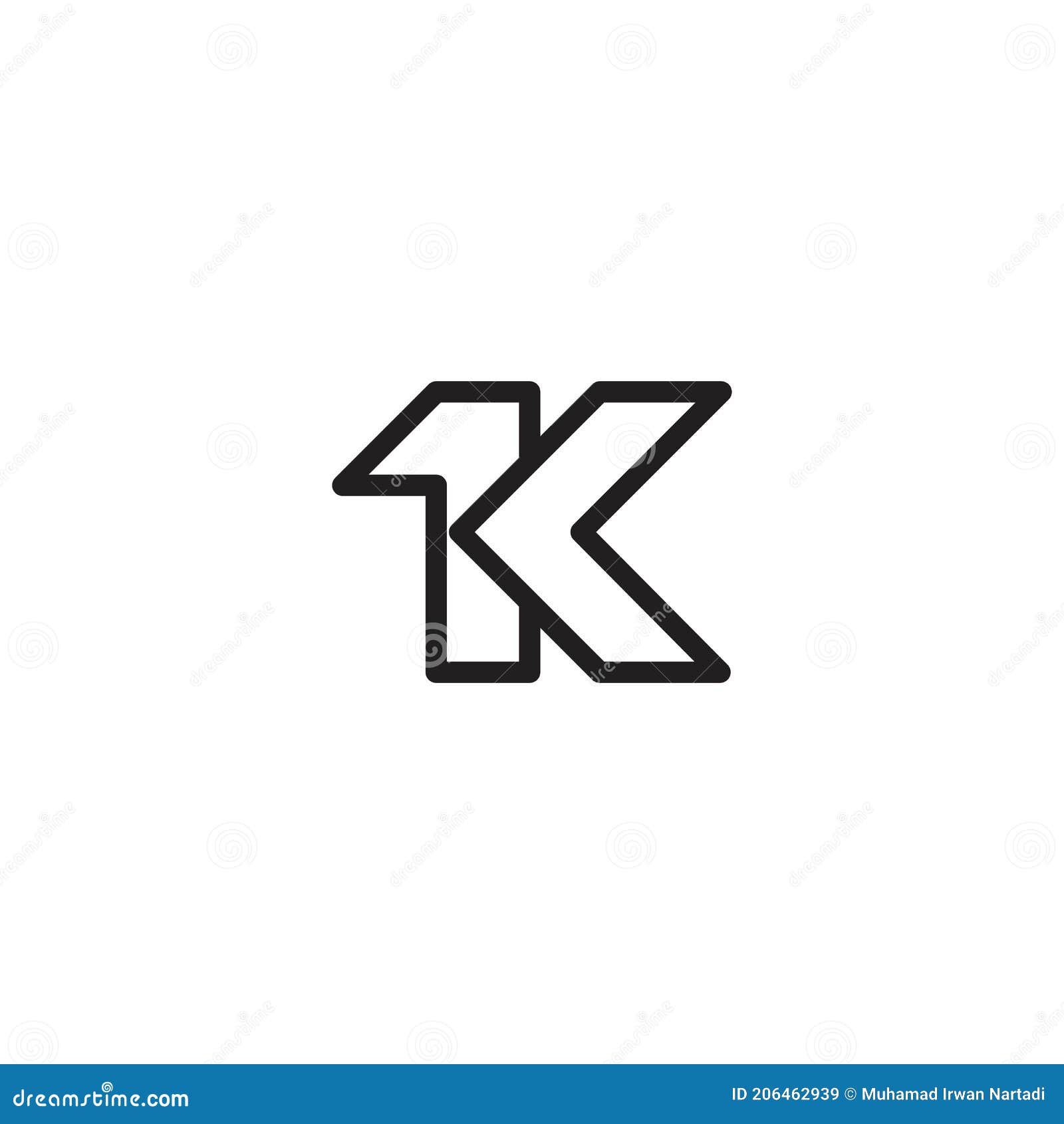 1k Letter Icon Logo Vector Template Stock Vector - Illustration of ...