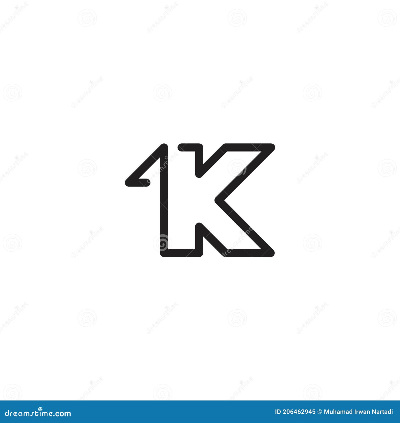 1k Letter Icon Logo Vector Template Stock Vector - Illustration of ...