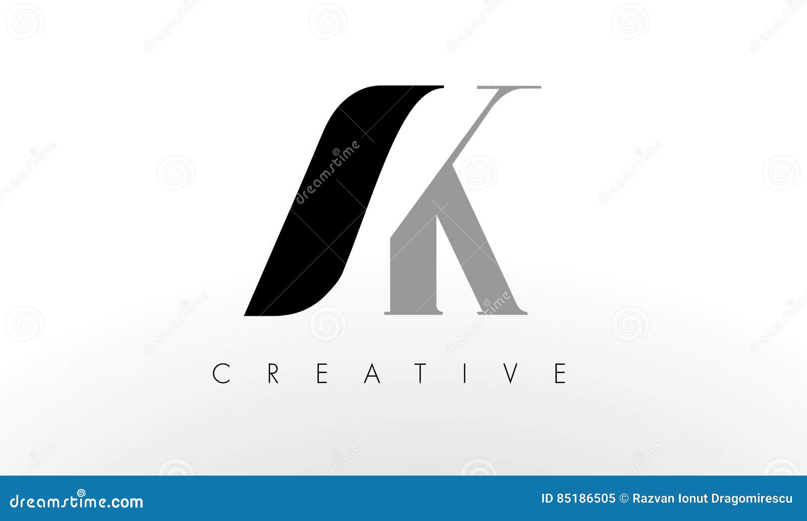 A K Letter Logo Design. Creative AK Letters Icon Stock Vector ...