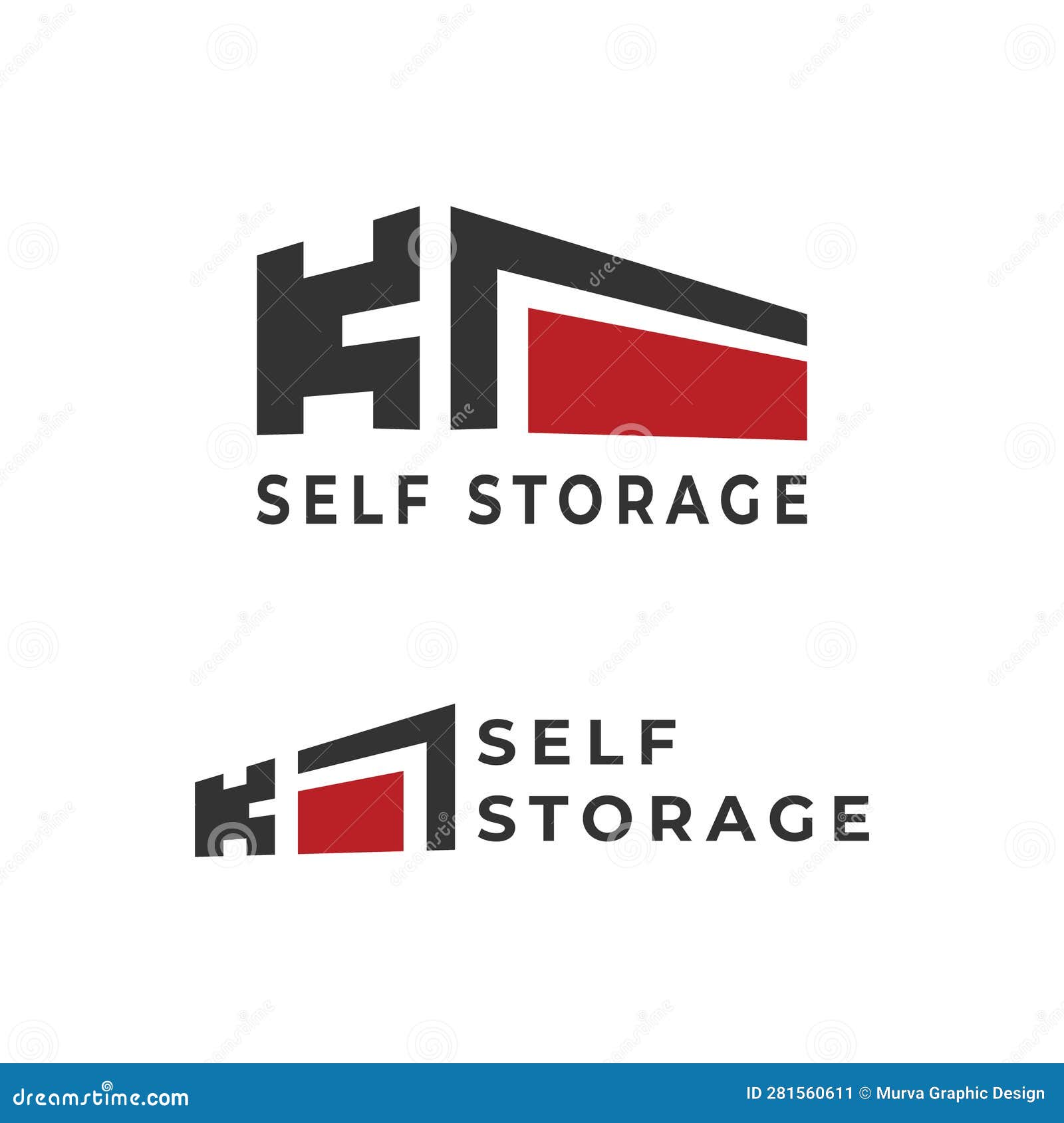 K Letter Logo with Warehouse Storage Unit. Stock Vector - Illustration ...