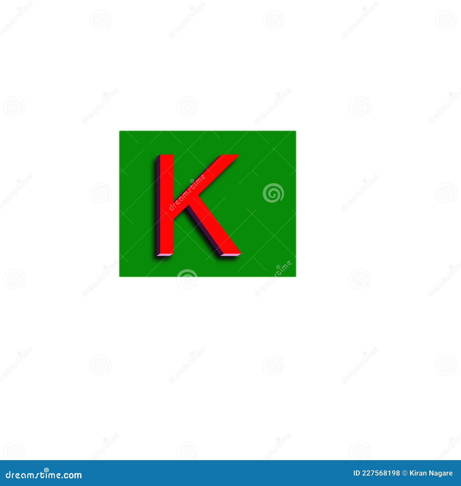 K letter red 3d type logo stock illustration. Illustration of logo ...