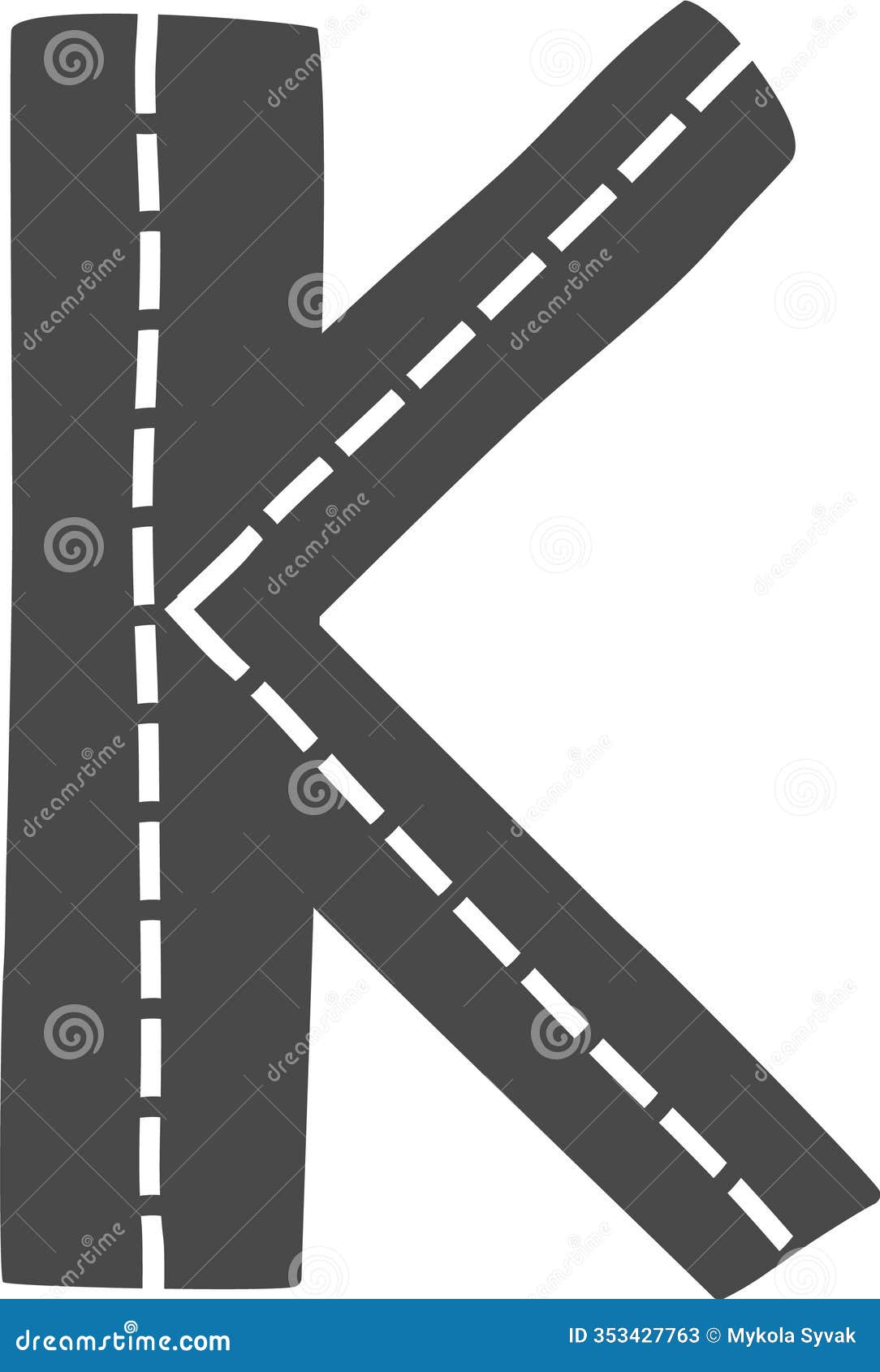 K Letter Road Alphabet Kids Stock Illustration - Illustration of ...