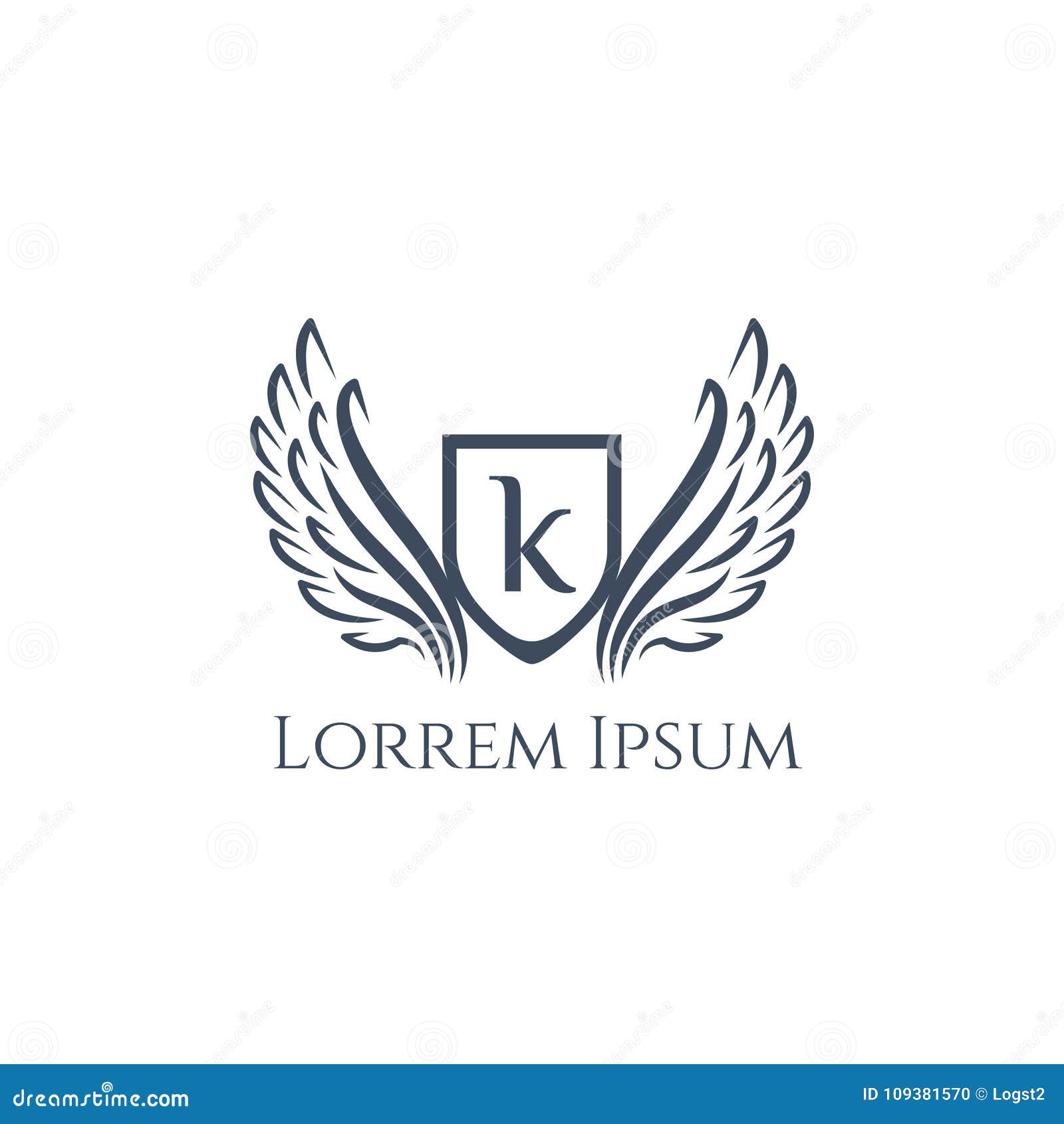 K Letter Wing Vector Logo. Wing Icon Vector Stock Vector - Illustration ...