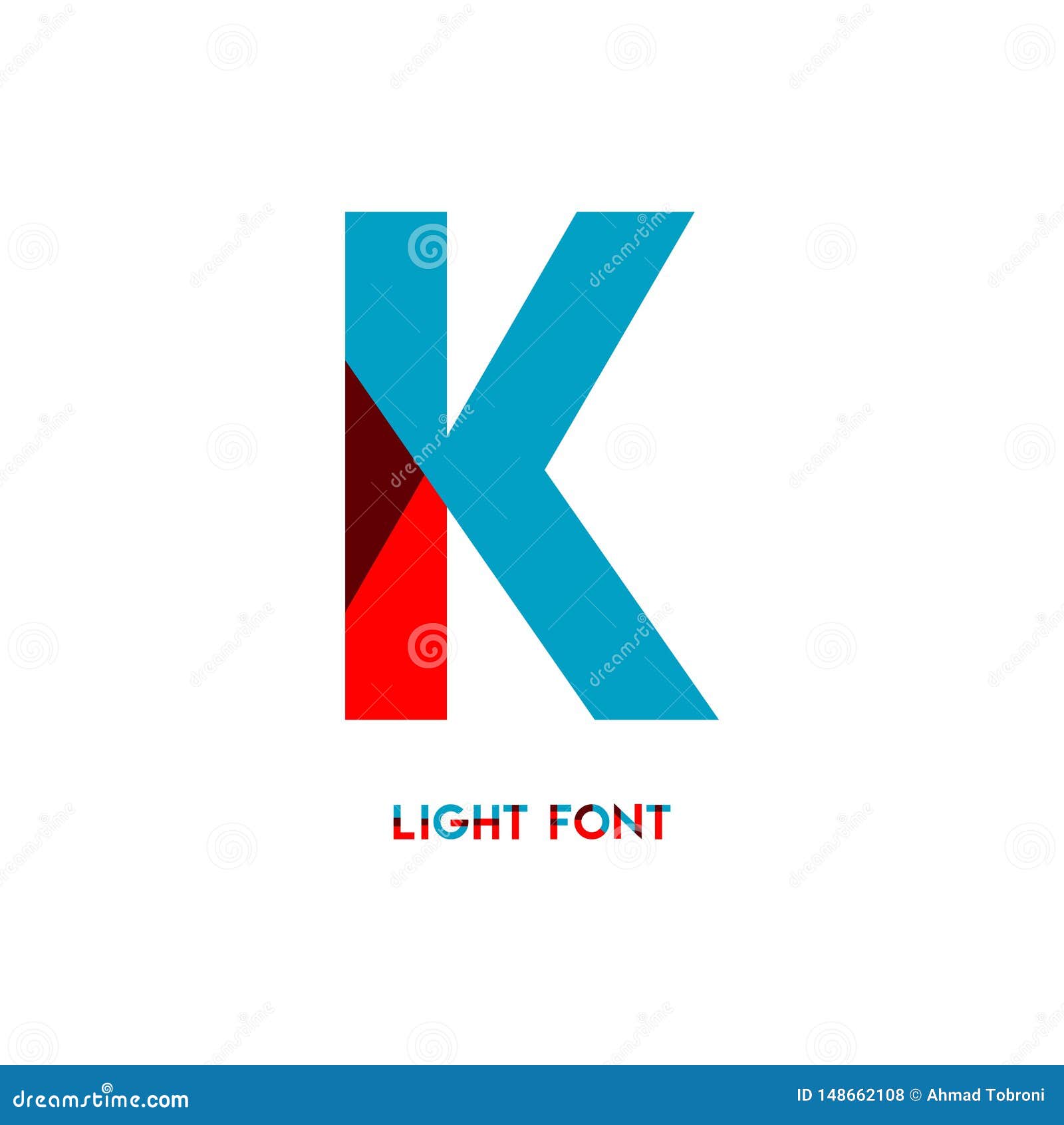 K Light Font Vector Template Design Illustration Stock Vector ...