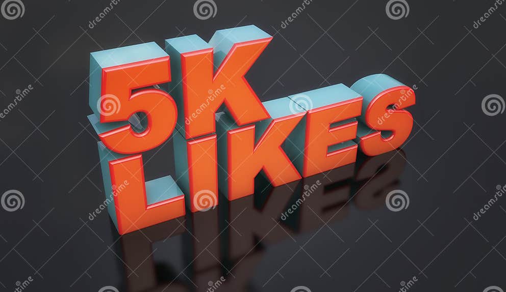 5K likes text stock illustration. Illustration of likes - 96557402