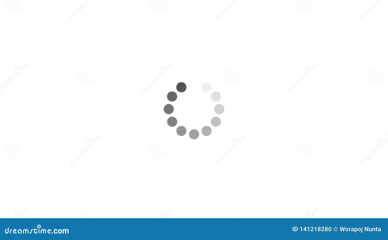 4k Loading Screen - Black Point on White Background. Animation Circle ...